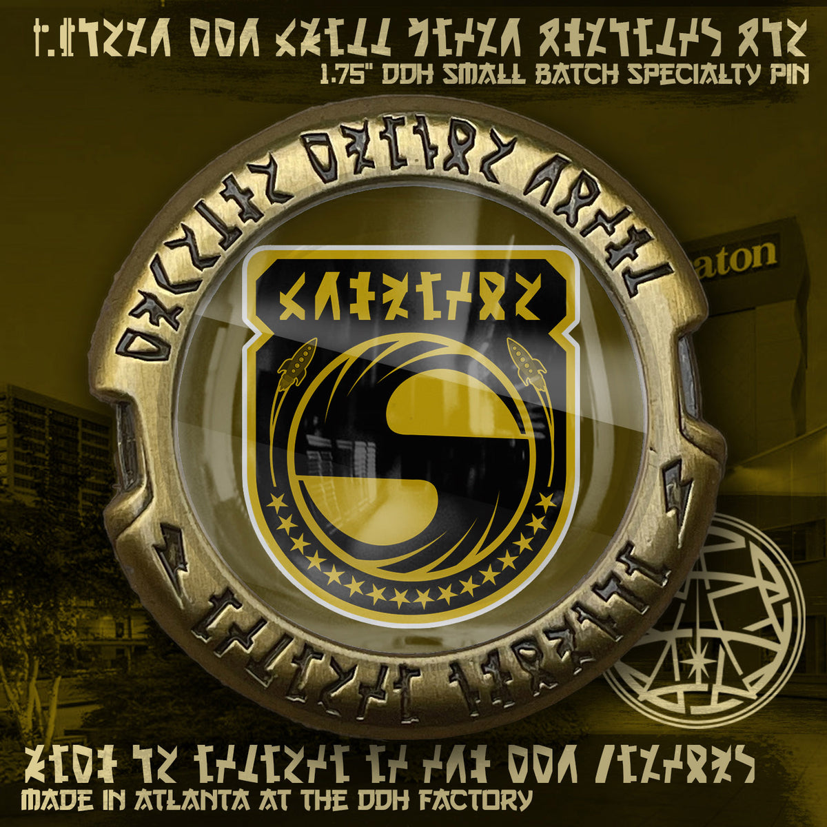 Team Sheraton DDH made Printed Pin – Drunken Dragon Hotel