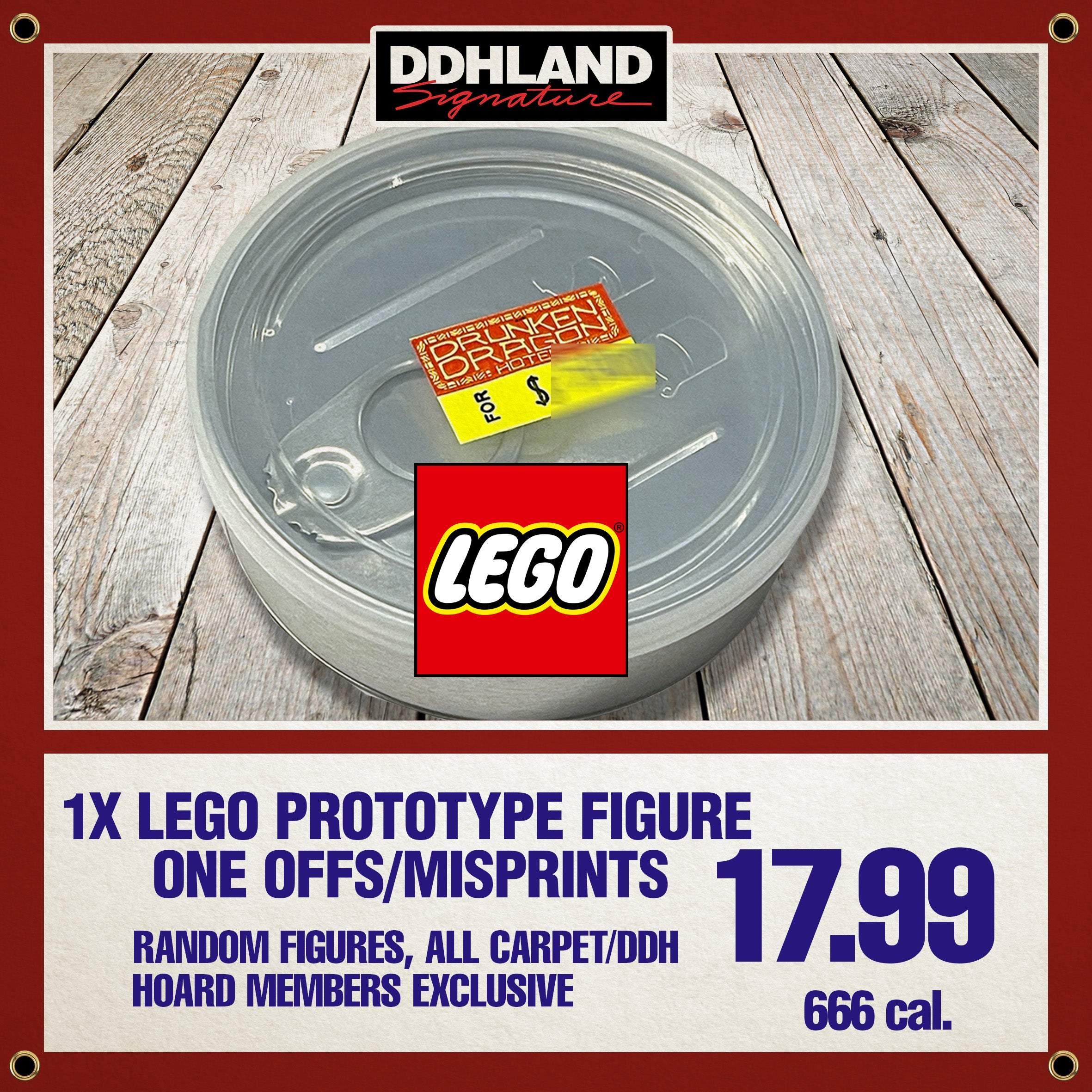 Prototype/ Misprinted Lego minifigs Limited ed. 10 cans Hoard – Drunken ...