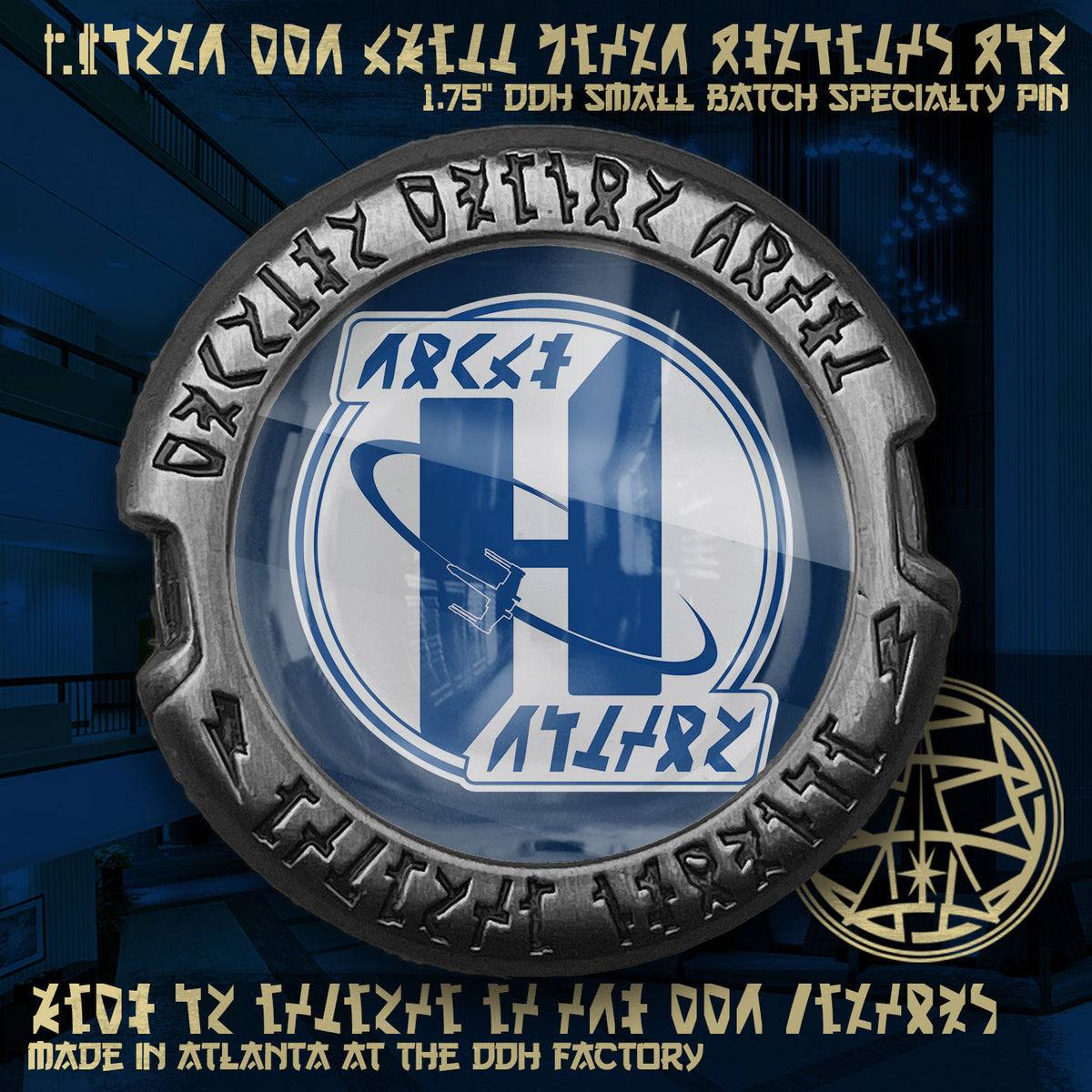 Team Hilton DDH made Printed Pin – Drunken Dragon Hotel